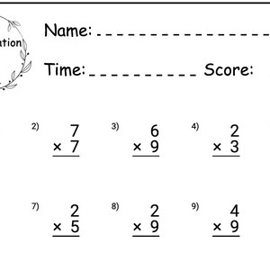 Elementary Math Workbook - Etsy