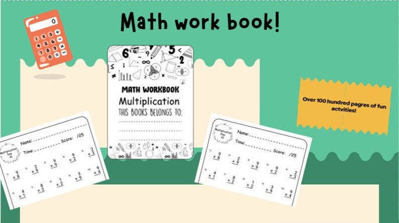 Elementary Math Workbook - Etsy