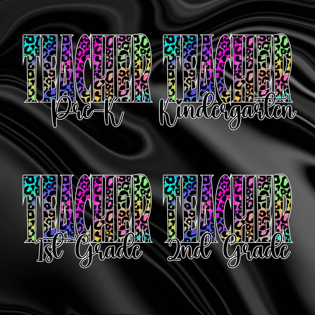 Cheetah Print Teacher PNG Bundle Teacher PNG Bundle Education PNG ...