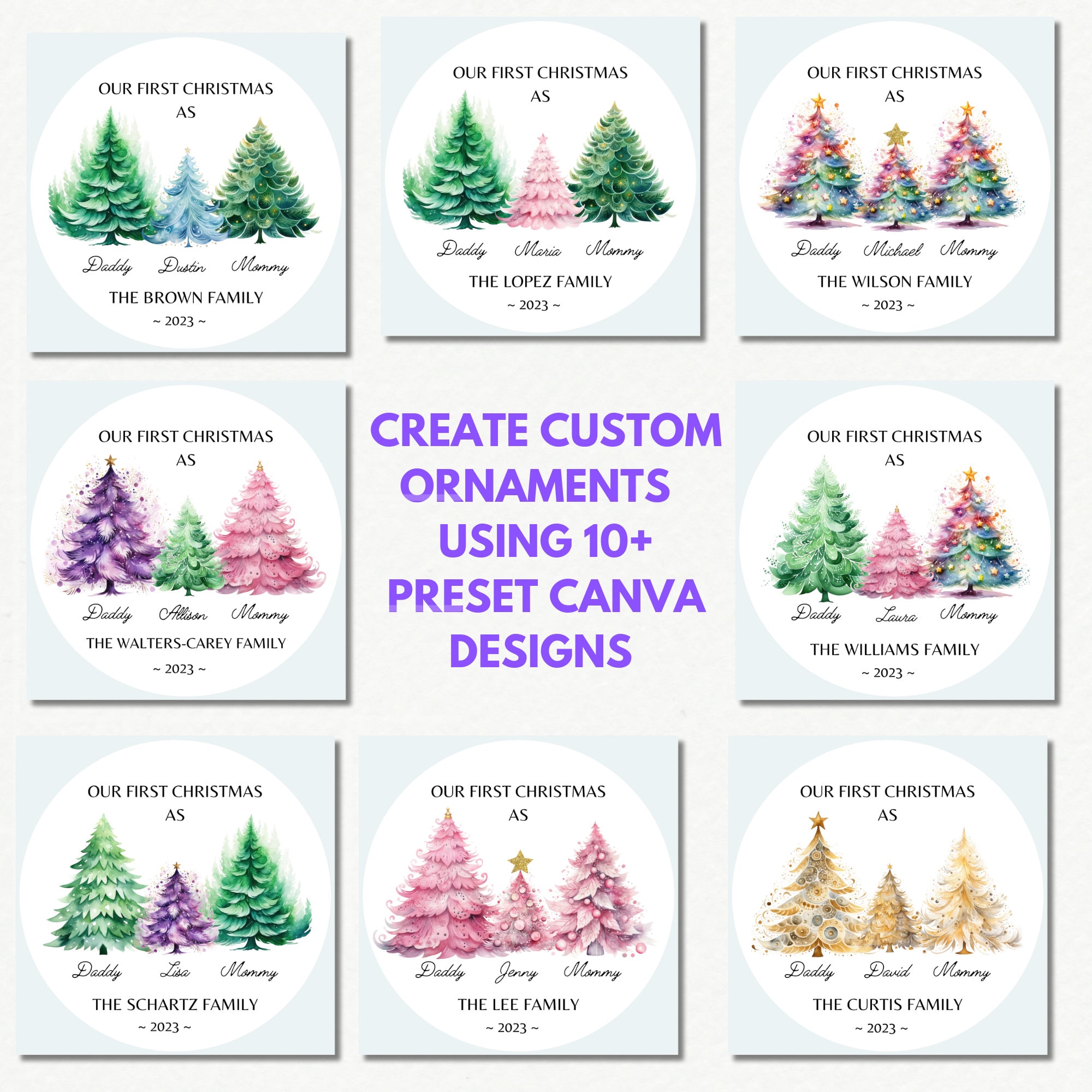 Canva Template DIY Christmas Ornaments DIY Family Christmas - Etsy