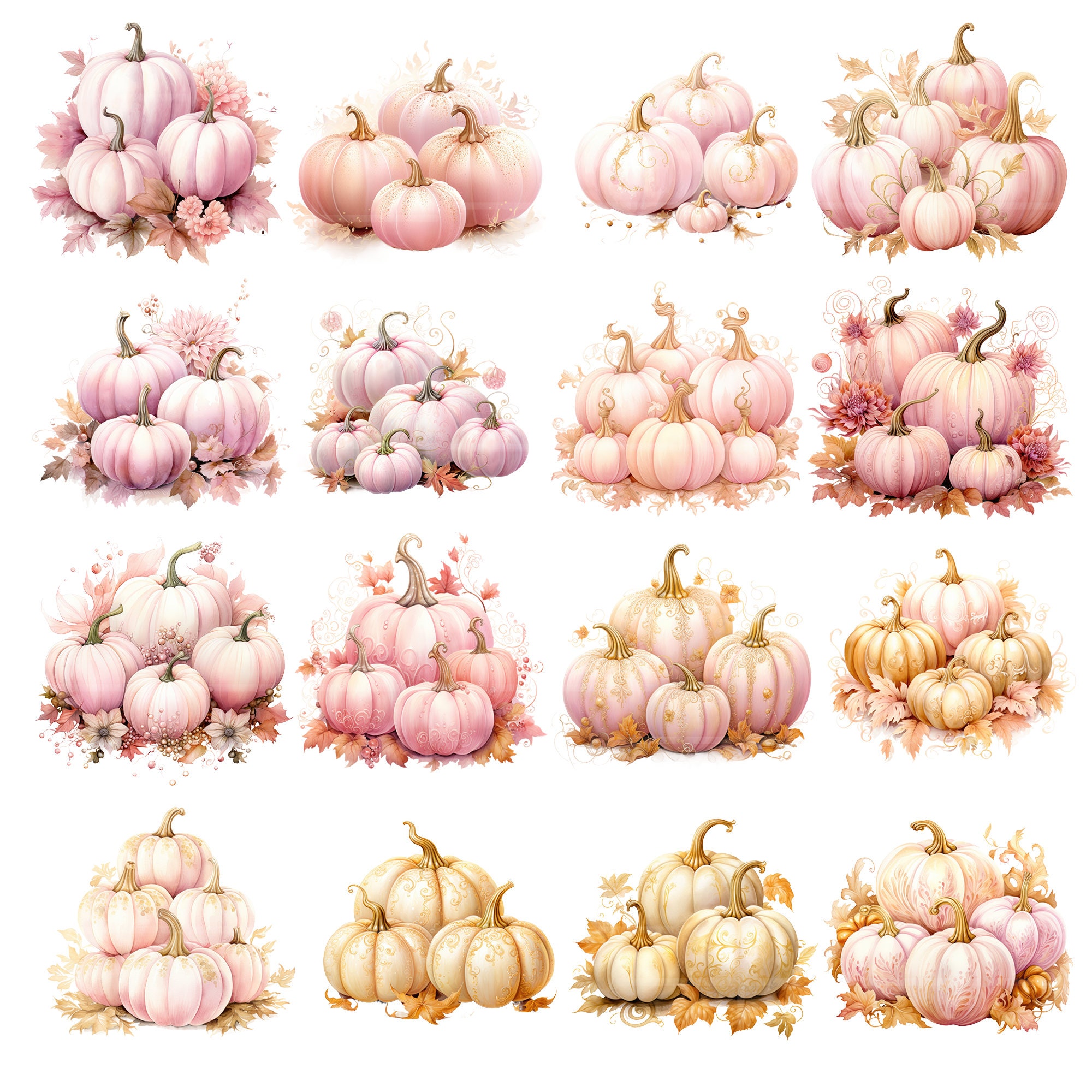 Fall Pumpkin Clipart Mega Bundle PNG Teal Pumpkin Patch PNG - Etsy
