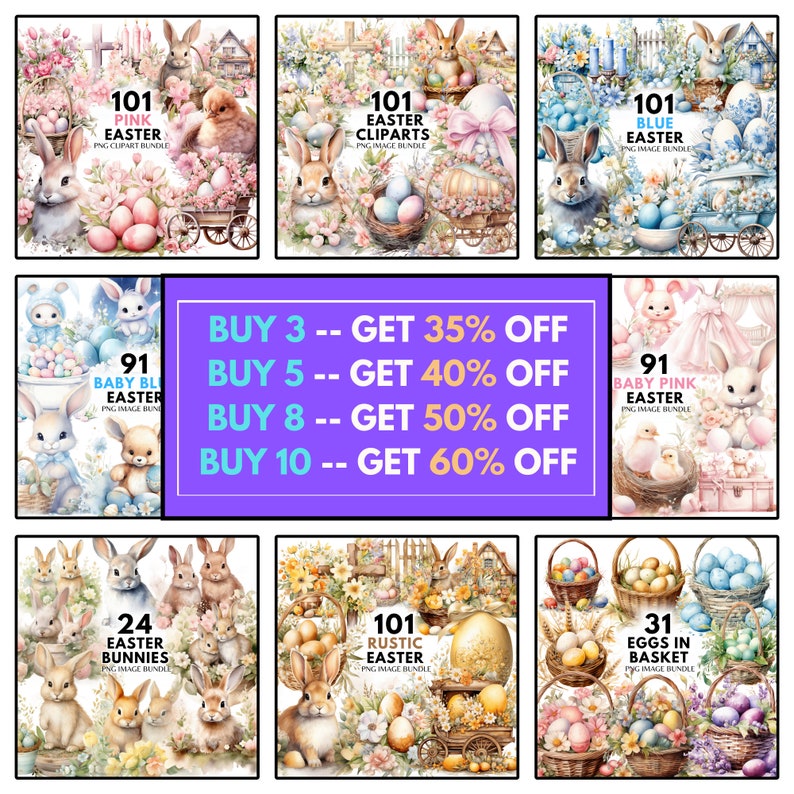 Pink Easter Clipart Watercolor Easter Egg PNG Easter Bunny Spring ...