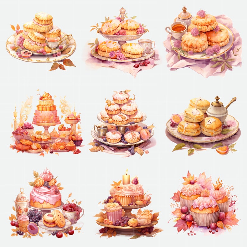 Watercolor Fall Clipart Mega Bundle PNG Pumpkin Clipart - Etsy