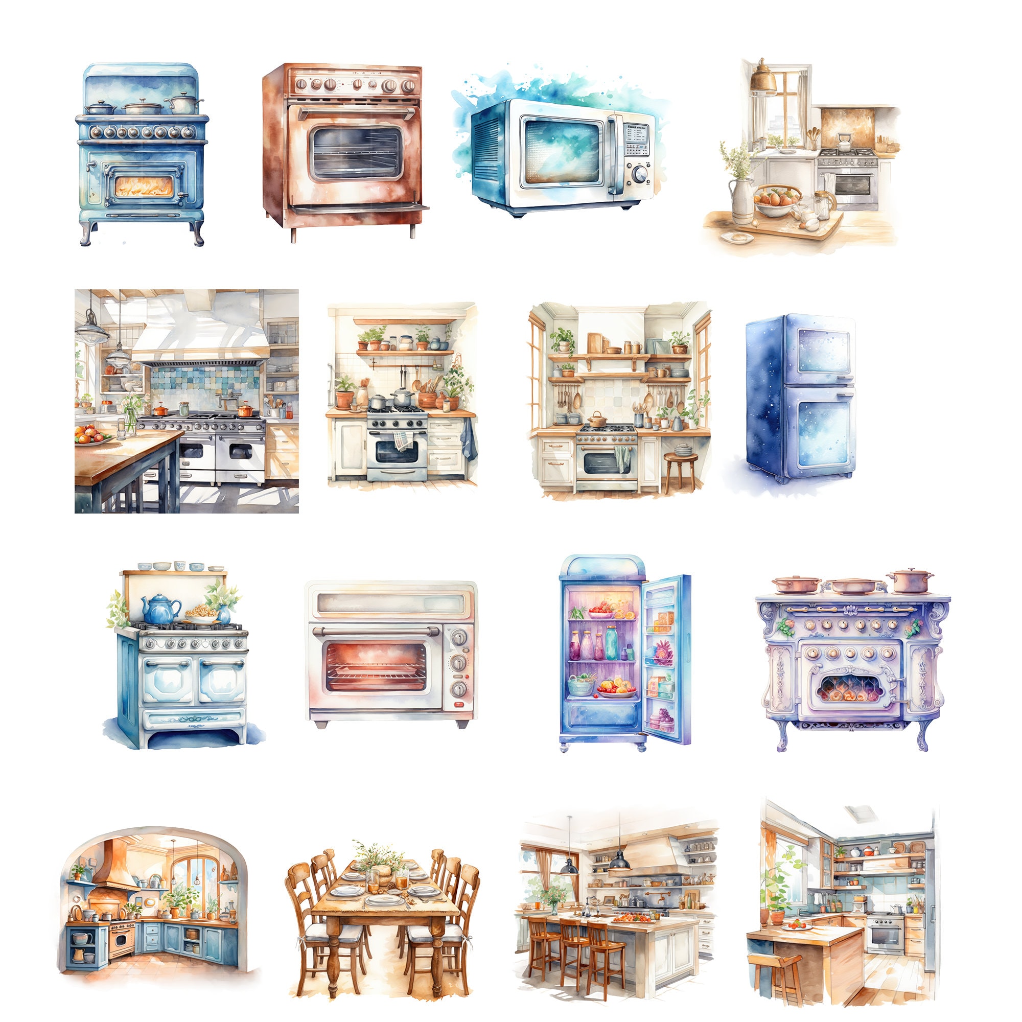 Modern Kitchen Clipart Kitchen PNG Cozy Kitchenware Clipart - Etsy Canada