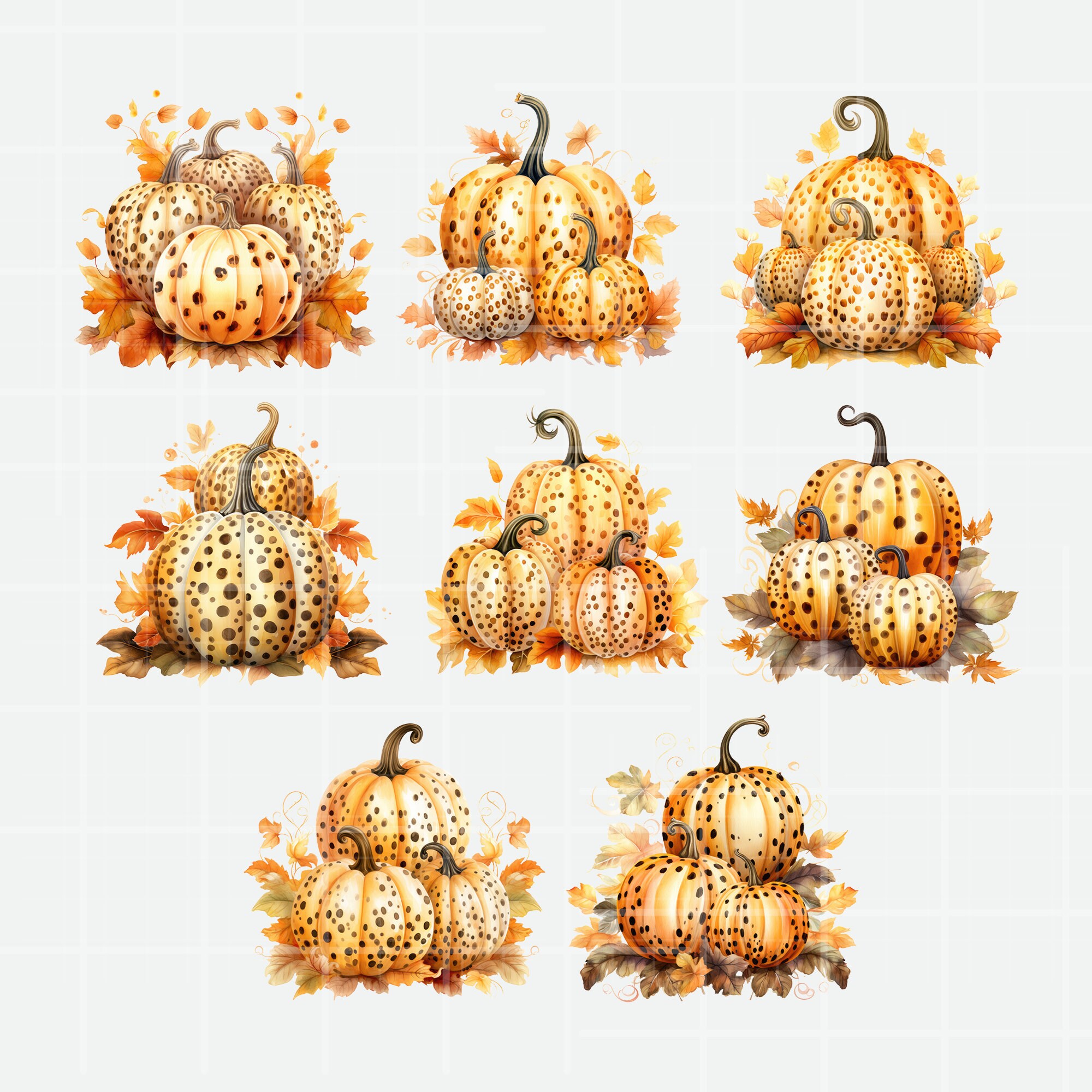 Fall Pumpkin Clipart Mega Bundle PNG Teal Pumpkin Patch PNG - Etsy
