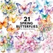 Spring Butterfly Clipart Watercolor Butterflies PNG Spring Clipart ...