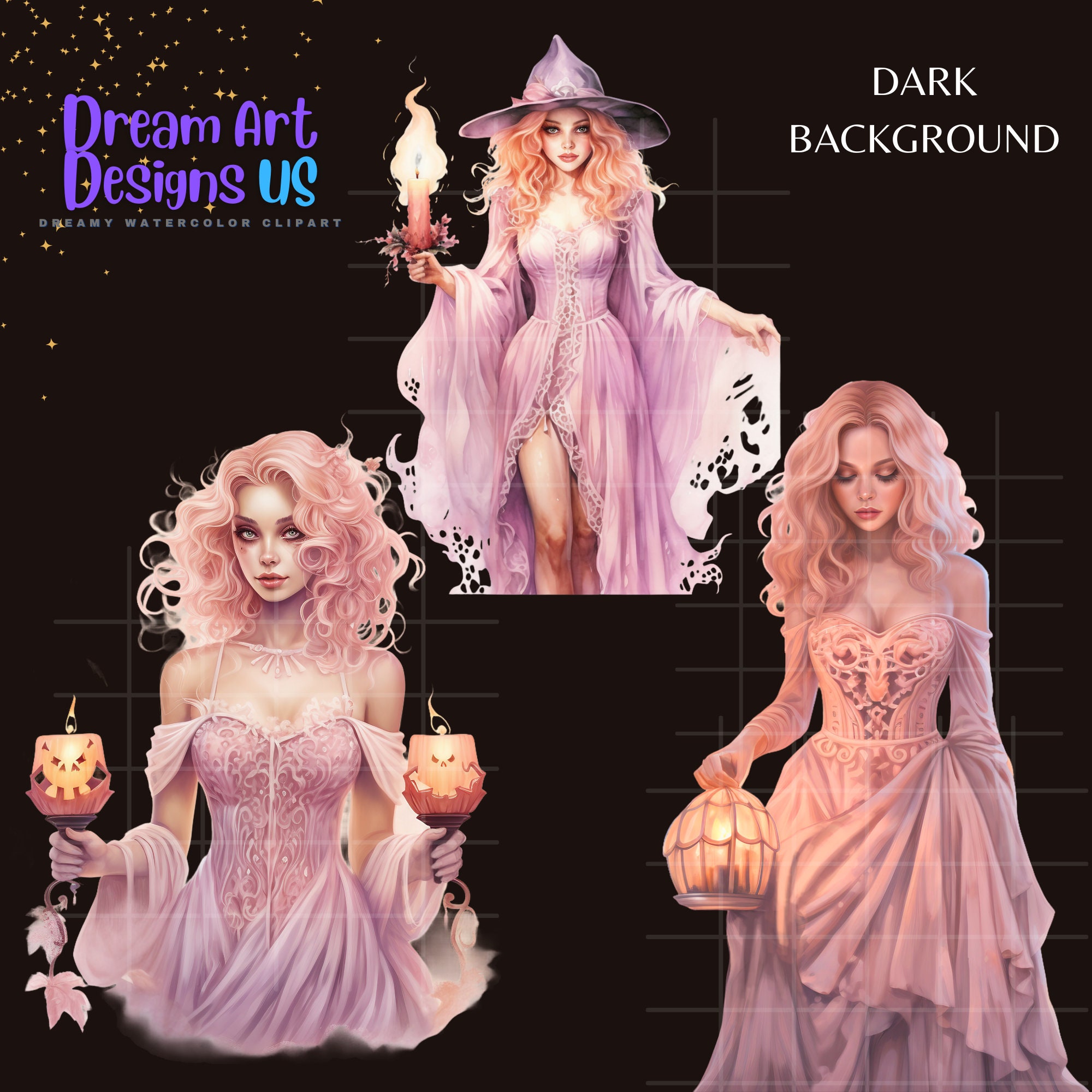 In October We Wear Pink PNG Pastel Halloween Magic Witch - Etsy