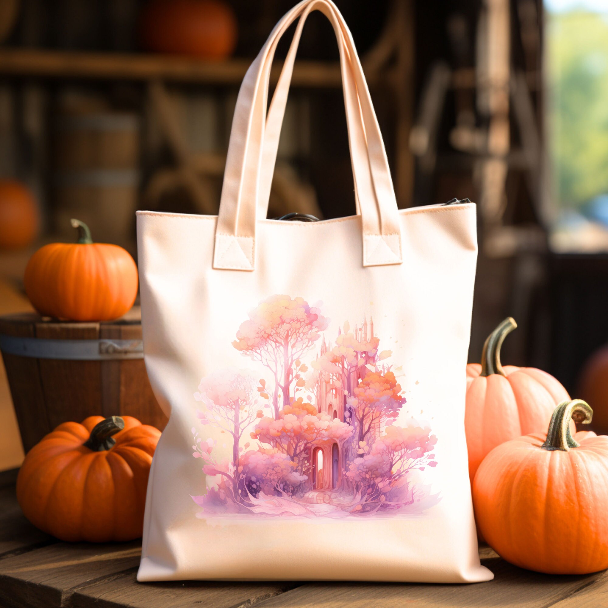 Whimsical Fall Fantasy Landscape PNG Clipart Set Fall Trees - Etsy