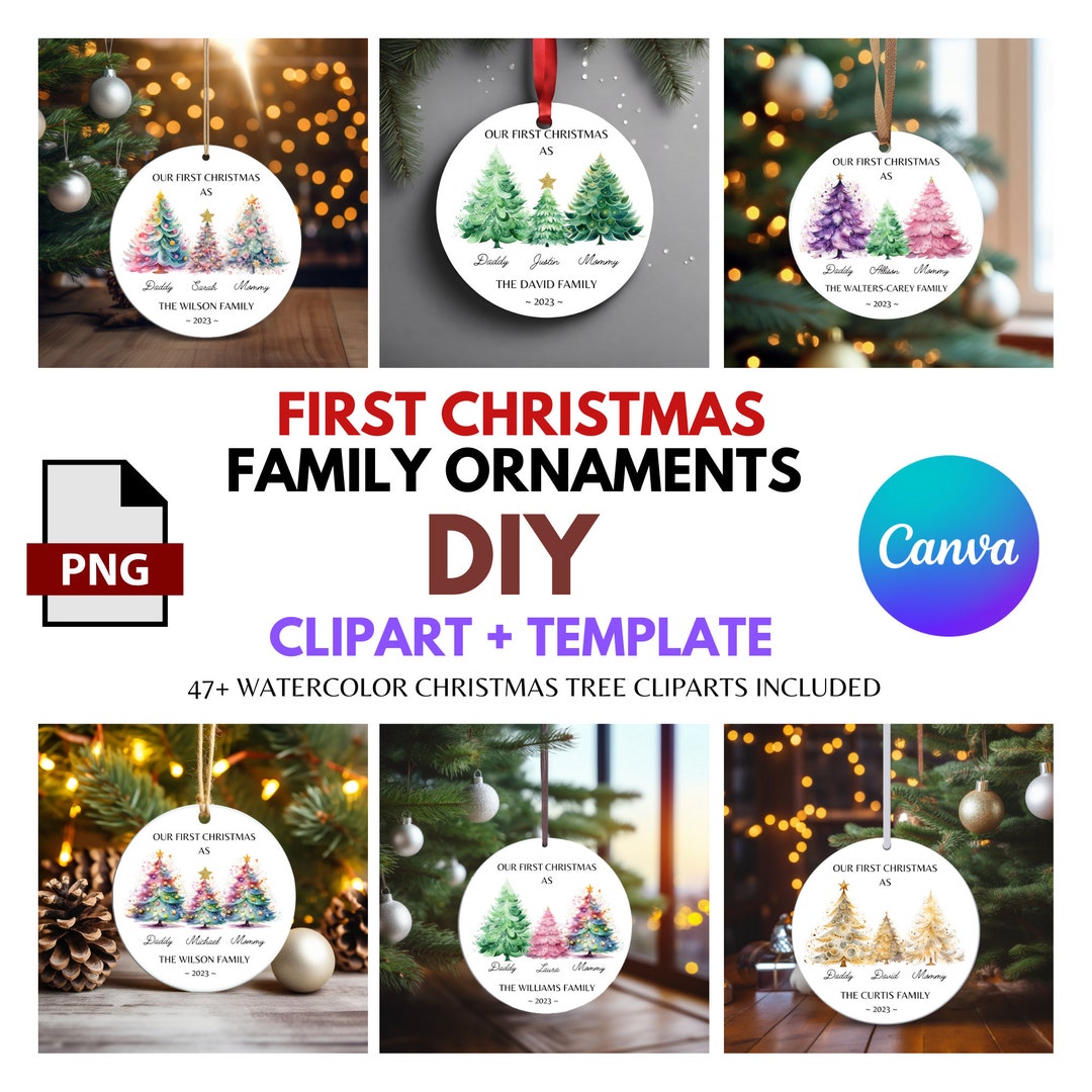 Canva Template DIY Christmas Ornaments, DIY Family Christmas Ornament ...