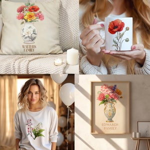 DIY Birth Month Flower Print Creator Kit, Birth Month Flowers DIY Ideas ...