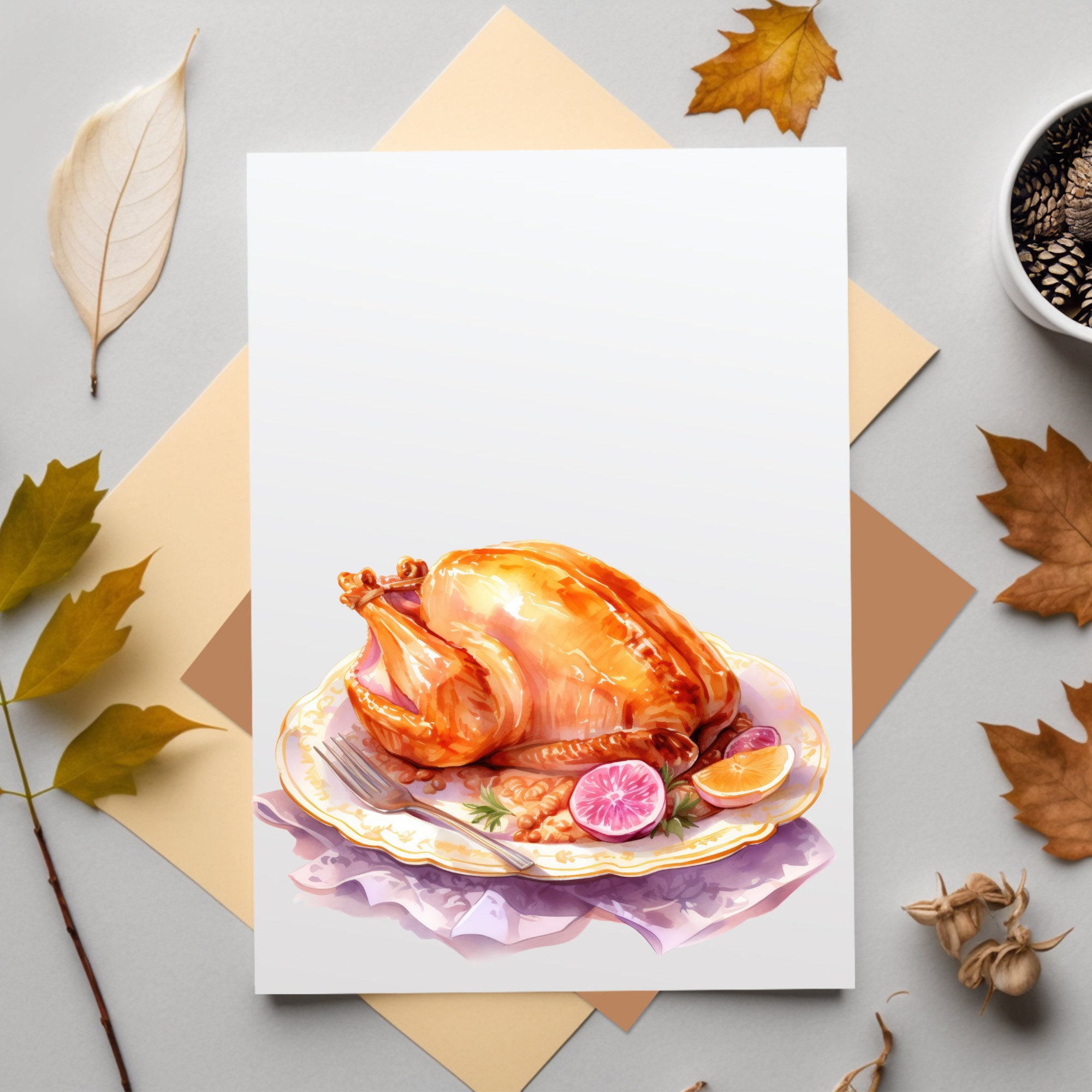 Watercolor Thanksgiving PNG Clipart Bundle Turkey Day Png Happy Turkey ...