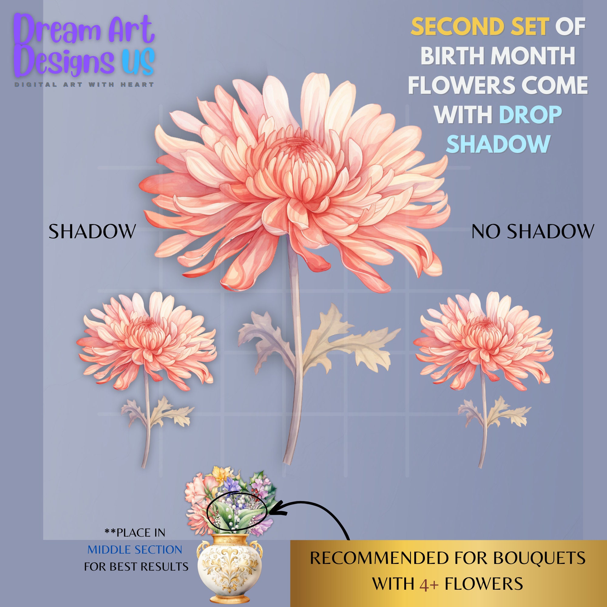 DIY Birth Month Flower Print Creator Kit Watercolor Birth - Etsy