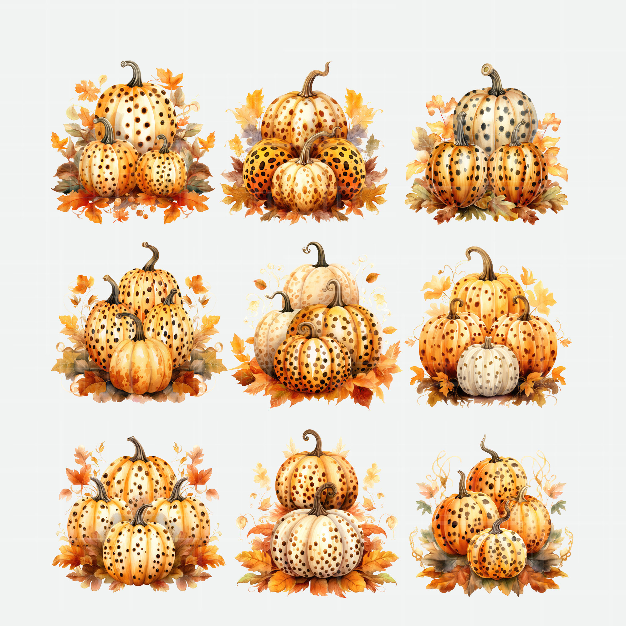 Fall Pumpkin Clipart Mega Bundle PNG Teal Pumpkin Patch PNG - Etsy
