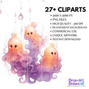 Pastel Halloween Clipart, Happy Halloween Clipart, Watercolor PNG, PNG ...