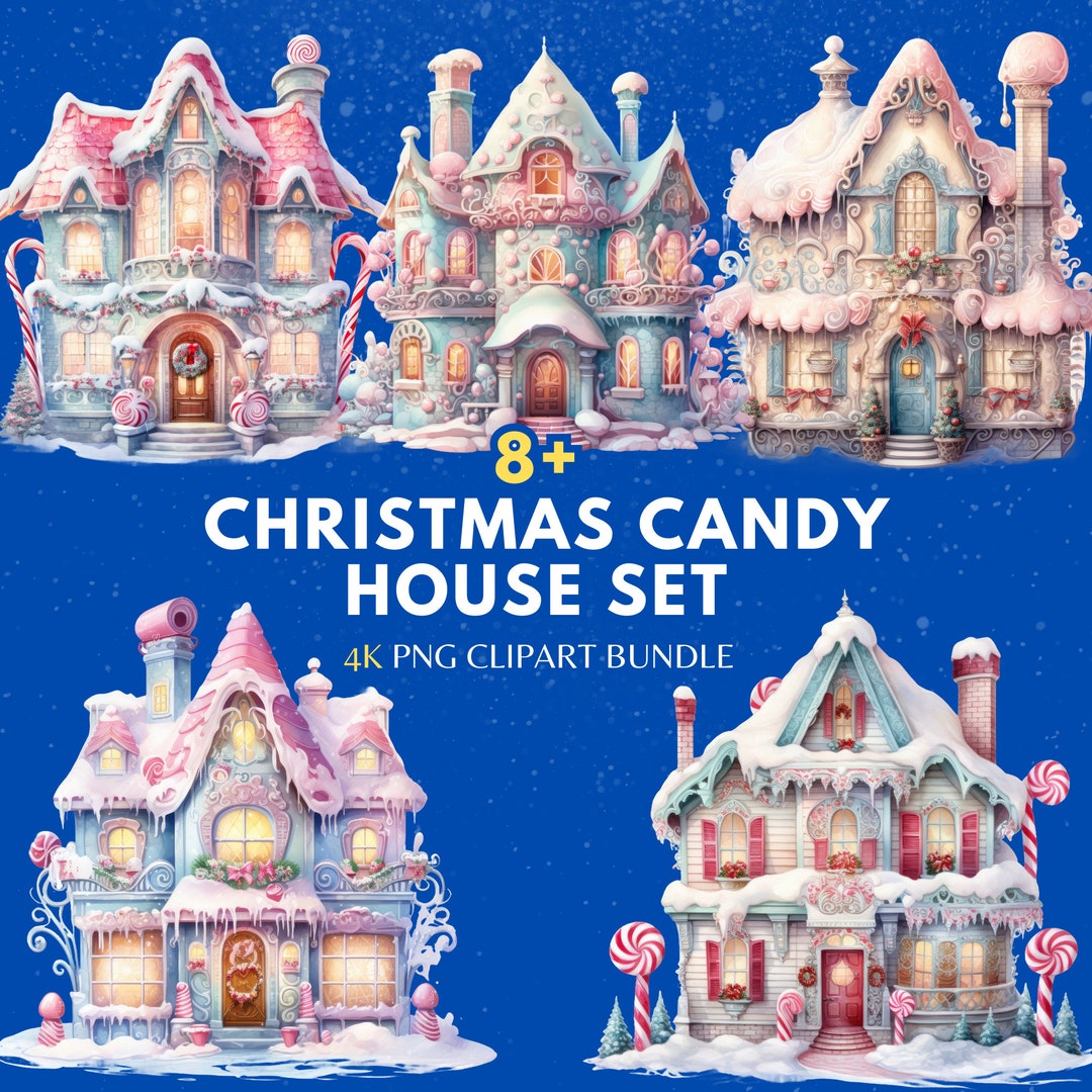 Christmas Candy House PNG Digital Download Christmas Candy Cane PNG ...