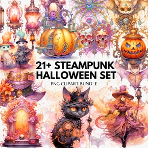 Pastel Halloween Clipart, Happy Halloween Clipart, Watercolor PNG ...