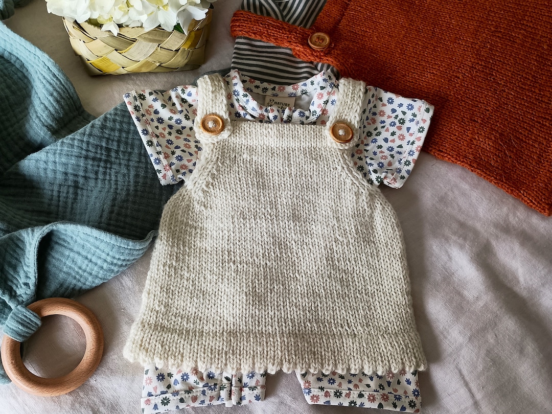 Baby Pinafore Knitting Pattern: Modern Knit Vest (PDF Download) - Etsy