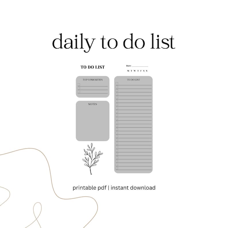 Aesthetic to Do List Light Grey Colour - Etsy