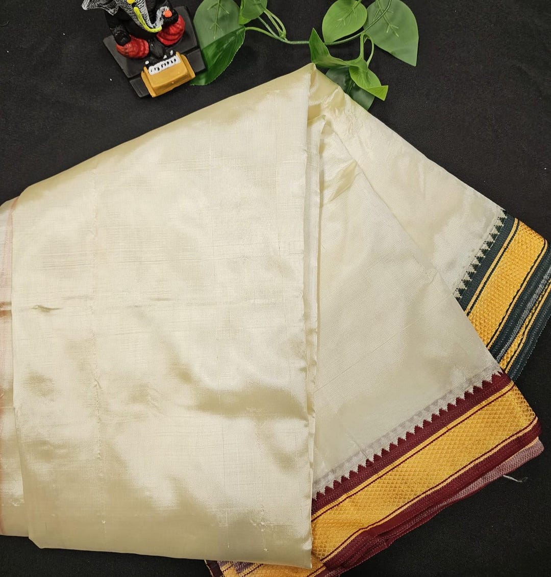 Silk Panche Dhoti Nice Quality Silk Panche With Red and Green Dhoti for ...