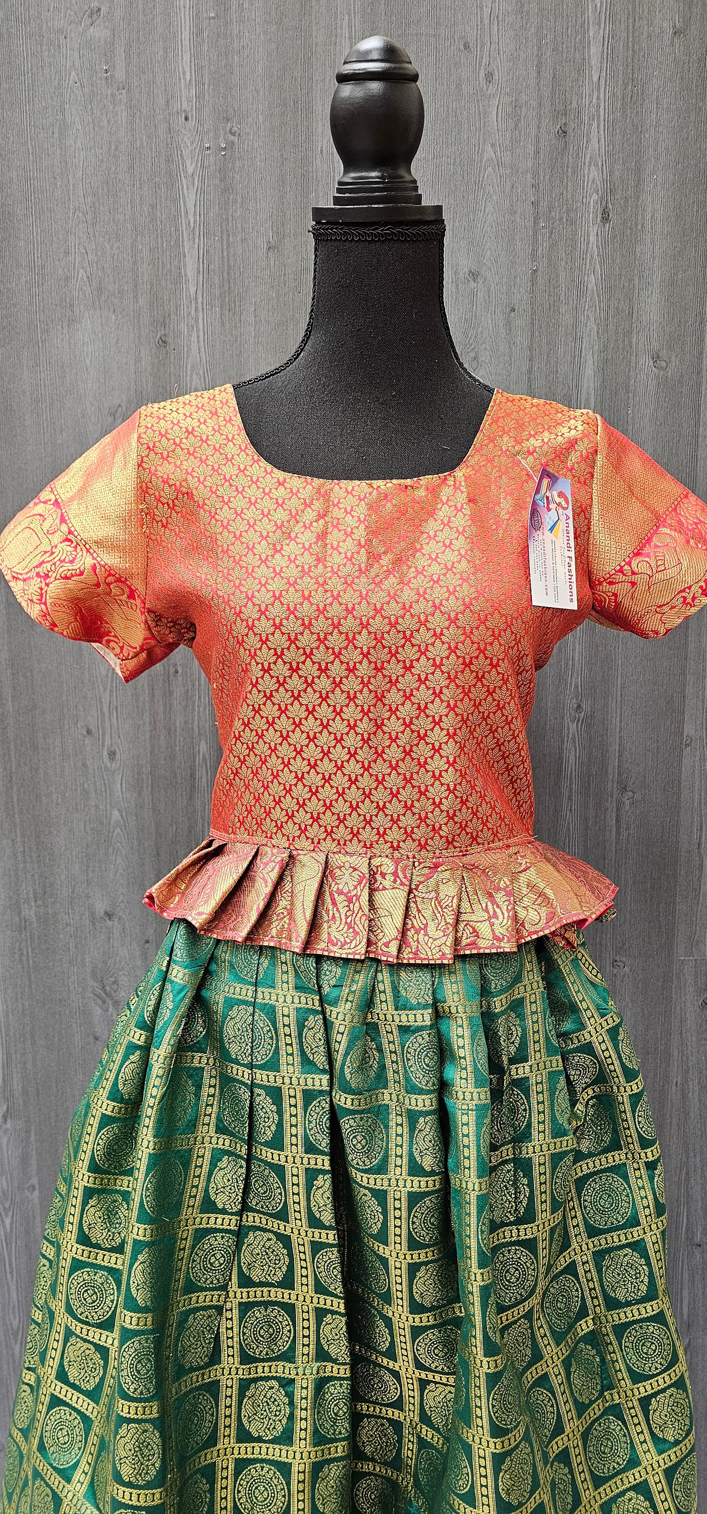 Pattu Pavadai South Indian Traditional Pattu Langa/pavadai Set Size 38 ...