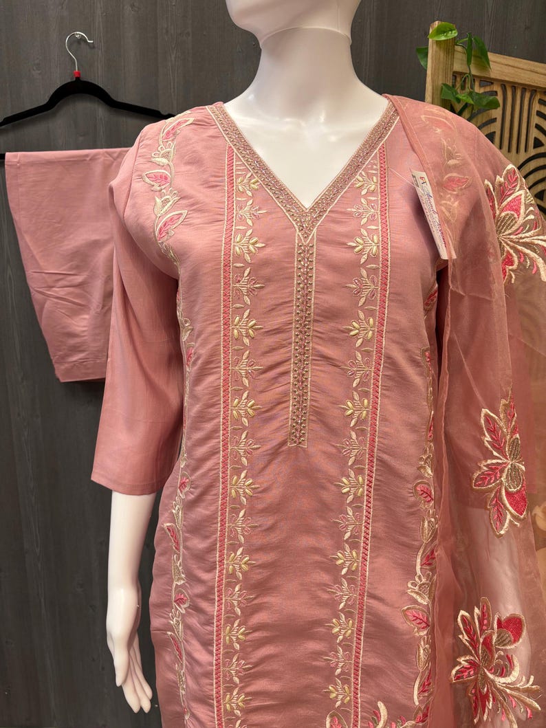 Pastel Pink Color Kurti Set - Etsy