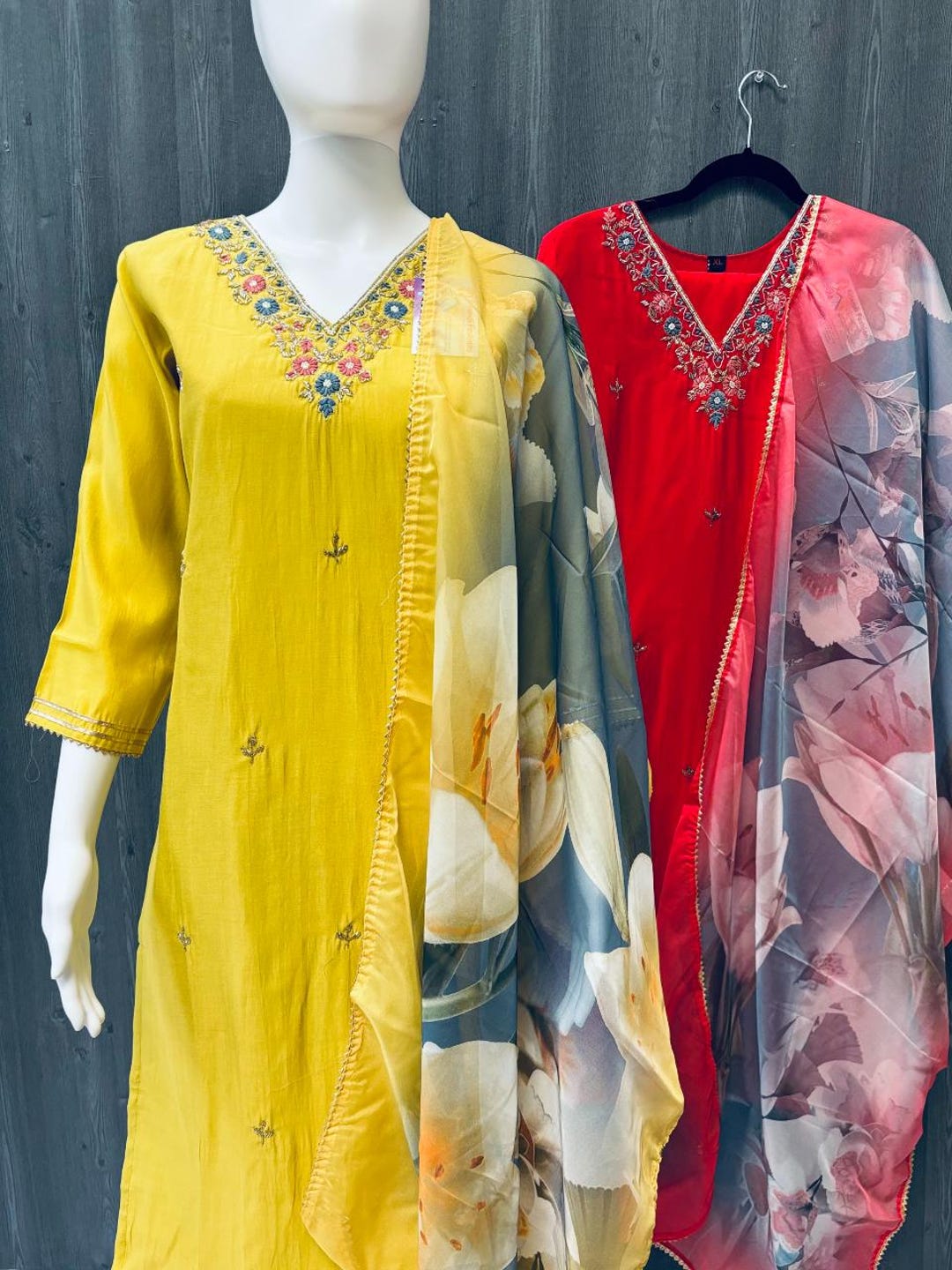 Indian Chudidhar Party Wear Churidar Set With Digital Print Dupatta - Etsy