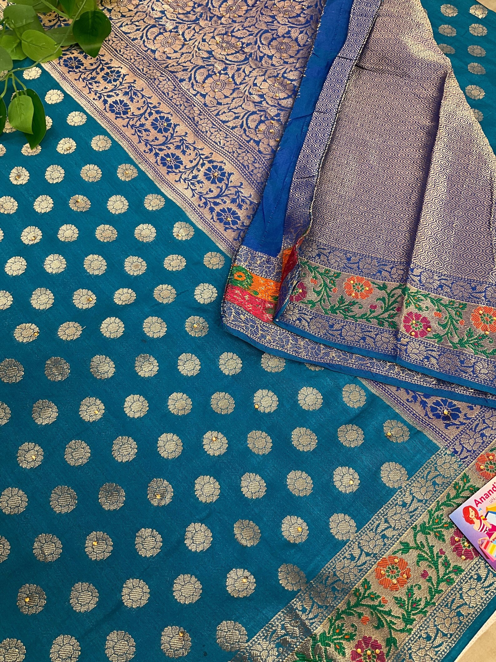 Blue Benarasi Saree Beautiful Blue Saree With Elegant Embroidery Work ...
