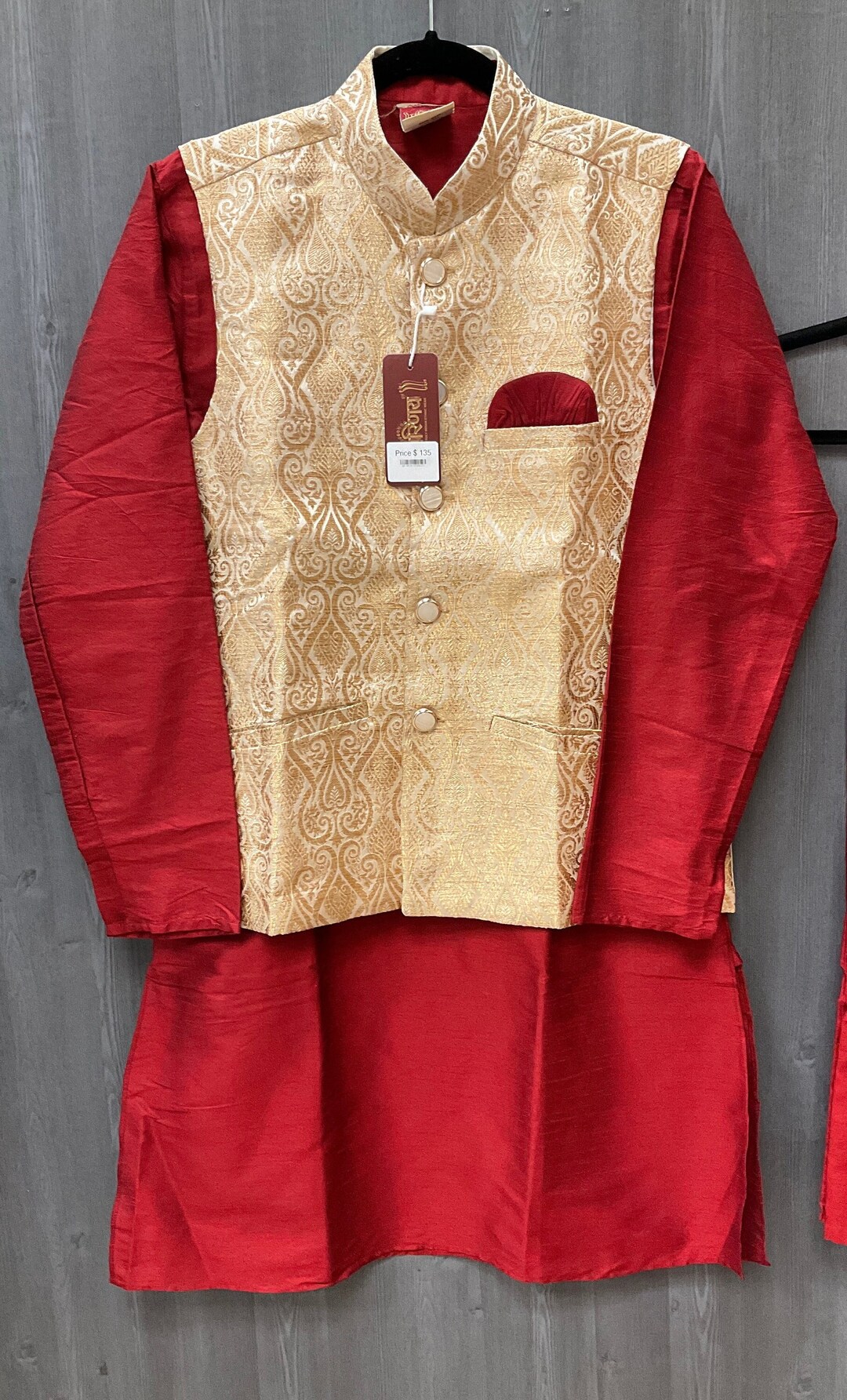Kurta With Vest - Men's Party Wear Maron Kurta Pajama With Jacket - Etsy