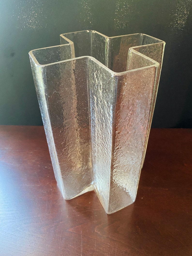 Cross Vase by Danish Architect Bodil Kjaer-gullaskruf Sweden - Etsy