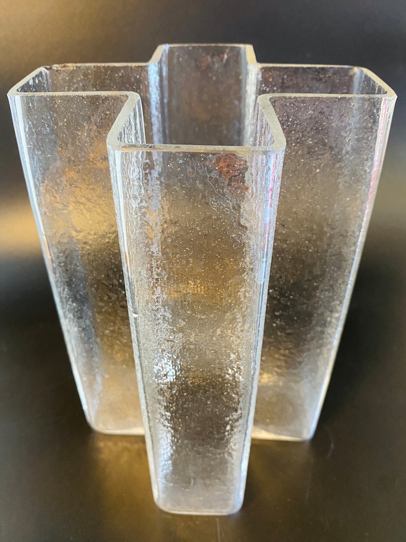 Cross Vase by Danish Architect Bodil Kjaer-gullaskruf Sweden - Etsy