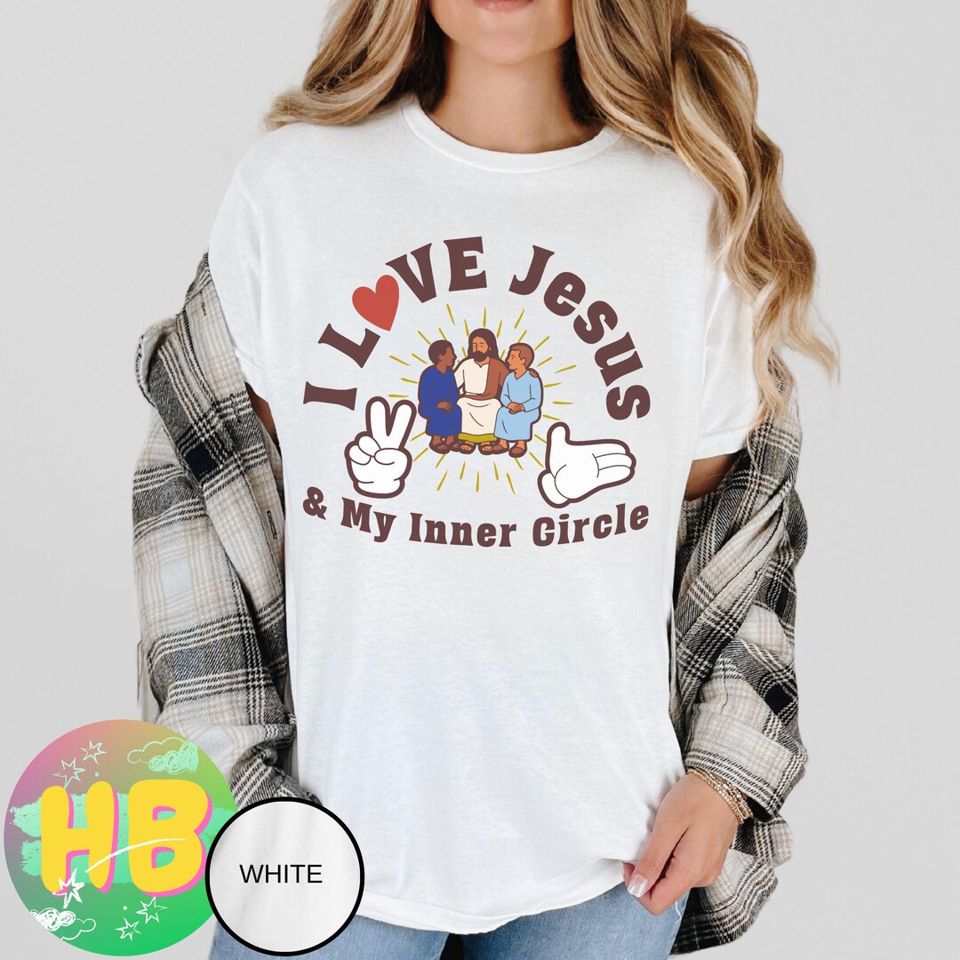 Jesus & My Inner Circle Christian T-shirt: Retro Faith-based Tee - Etsy UK