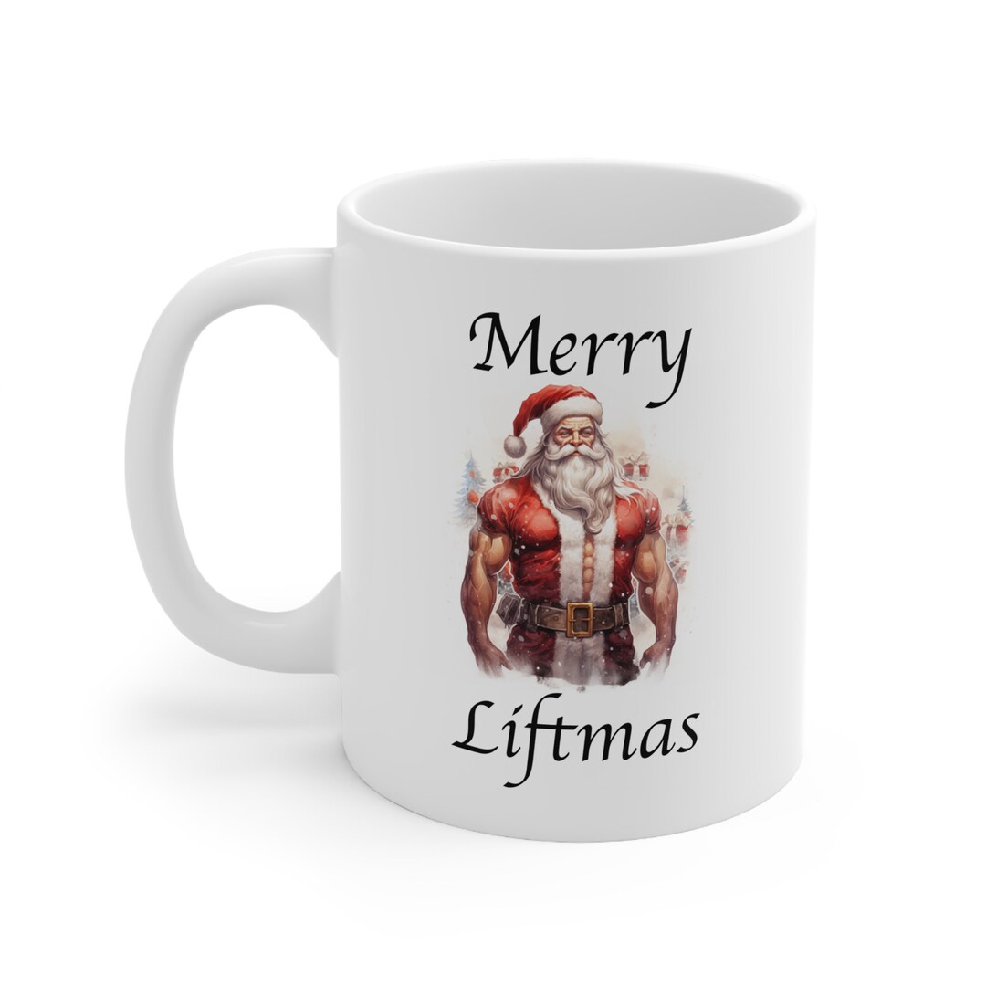Merry Liftmas Bodybuilder Santa Santa Mug Santa Clause Cup - Etsy