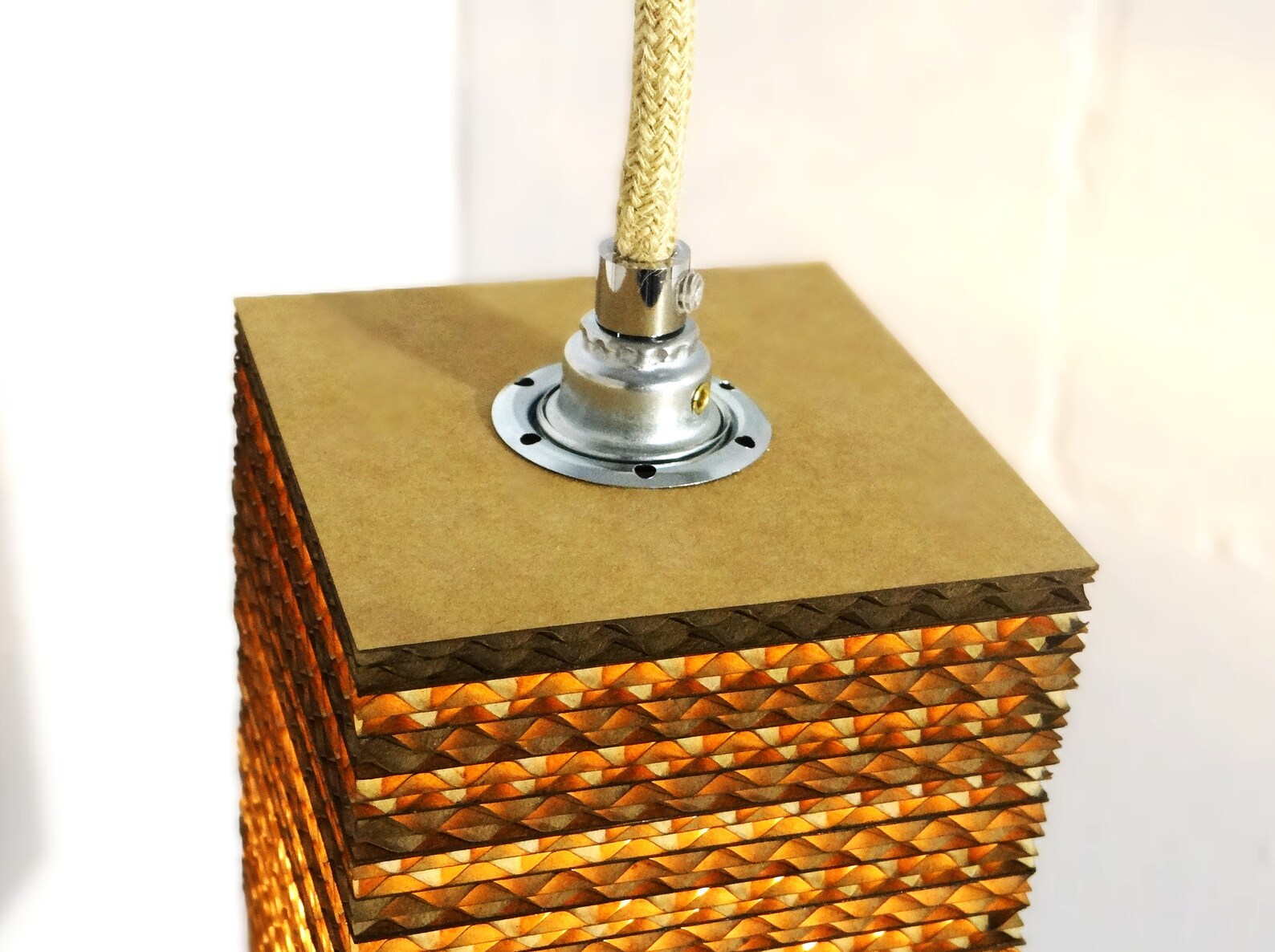 Cardboard Lamp, Cardboard Light, Hanging Lamp, Sustainable Lamp With ...