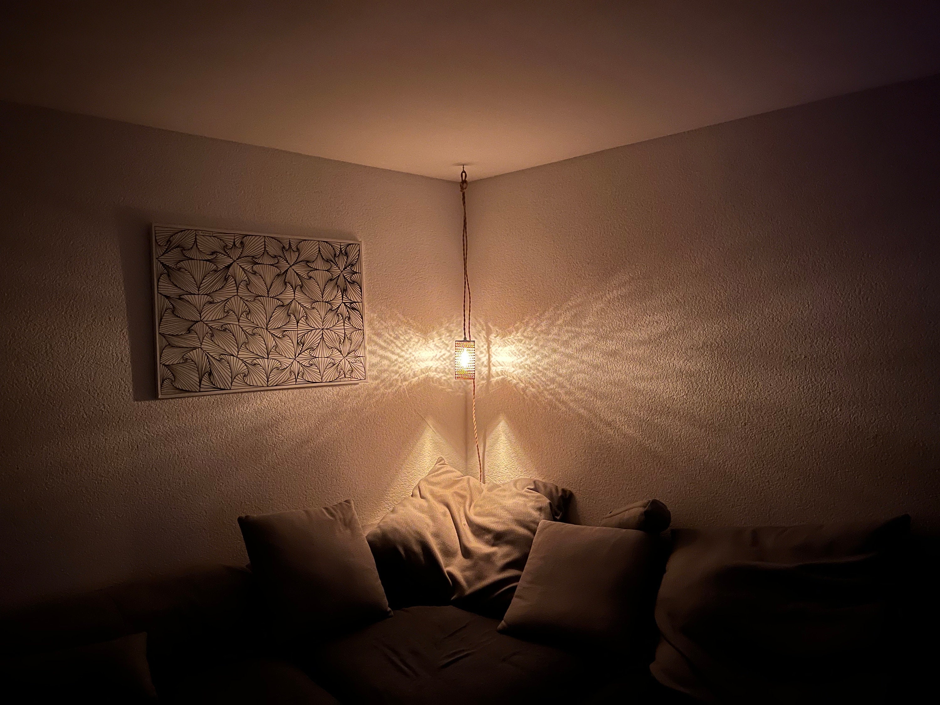Cardboard Lamp, Cardboard Light, Hanging Lamp, Sustainable Lamp With ...