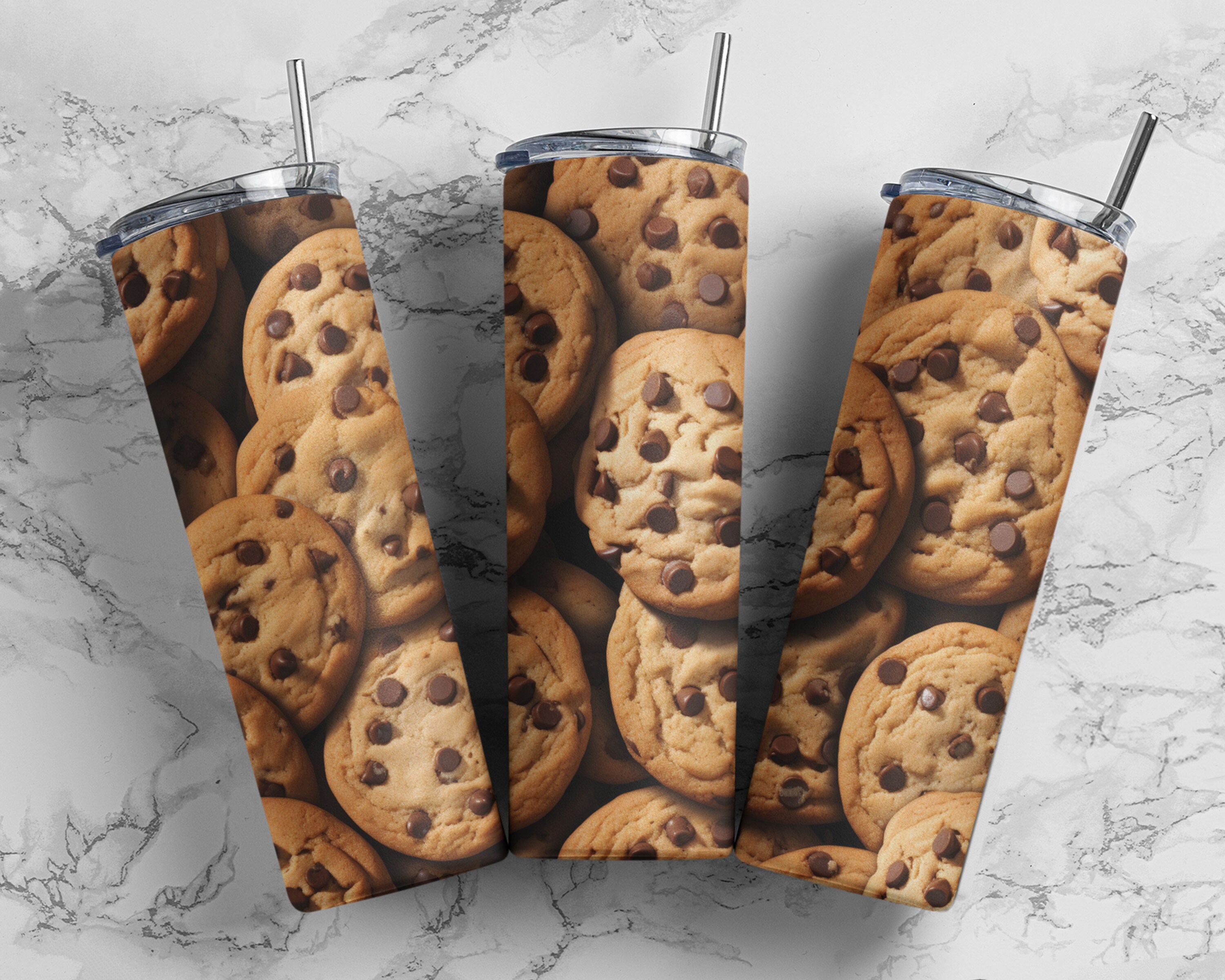 Cookies Tumbler Wrap PNG, 20 Oz Skinny Seamless Tumbler Sublimation ...