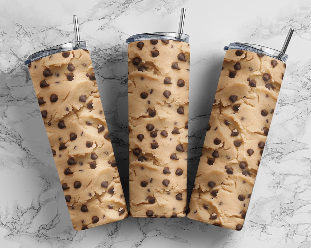Cookie Dough Tumbler Wrap PNG, 20 Oz Skinny Seamless Tumbler ...