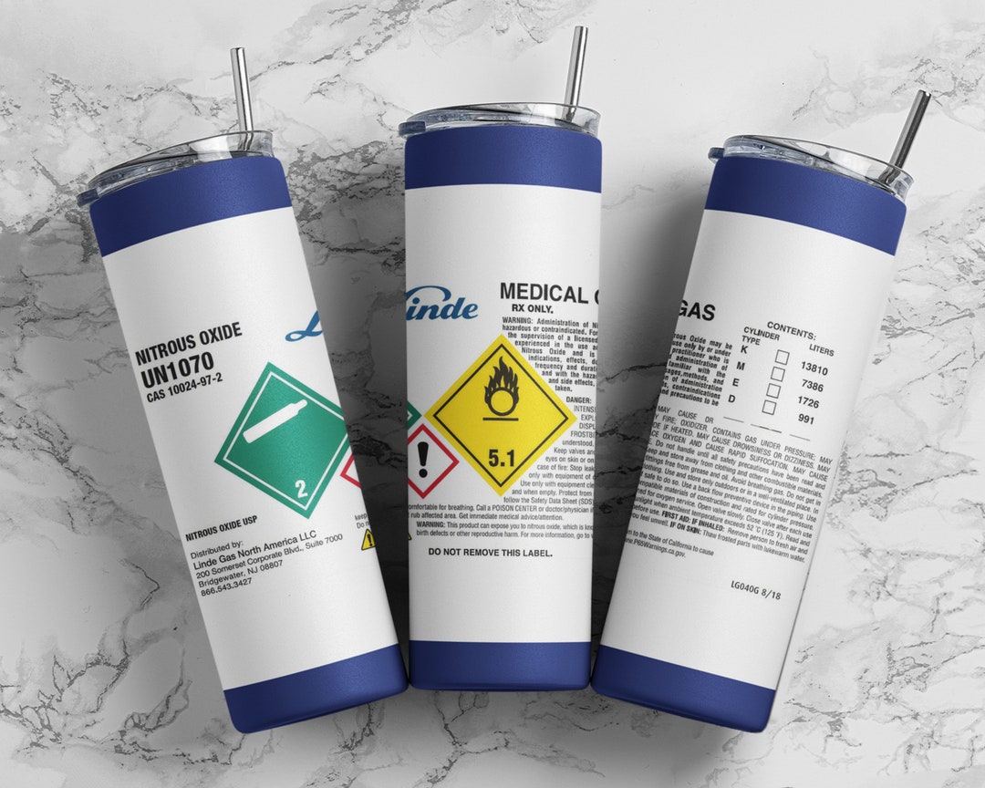 Nitrous Oxide Tumbler Wrap PNG 20 Oz Skinny Anesthesiology - Etsy