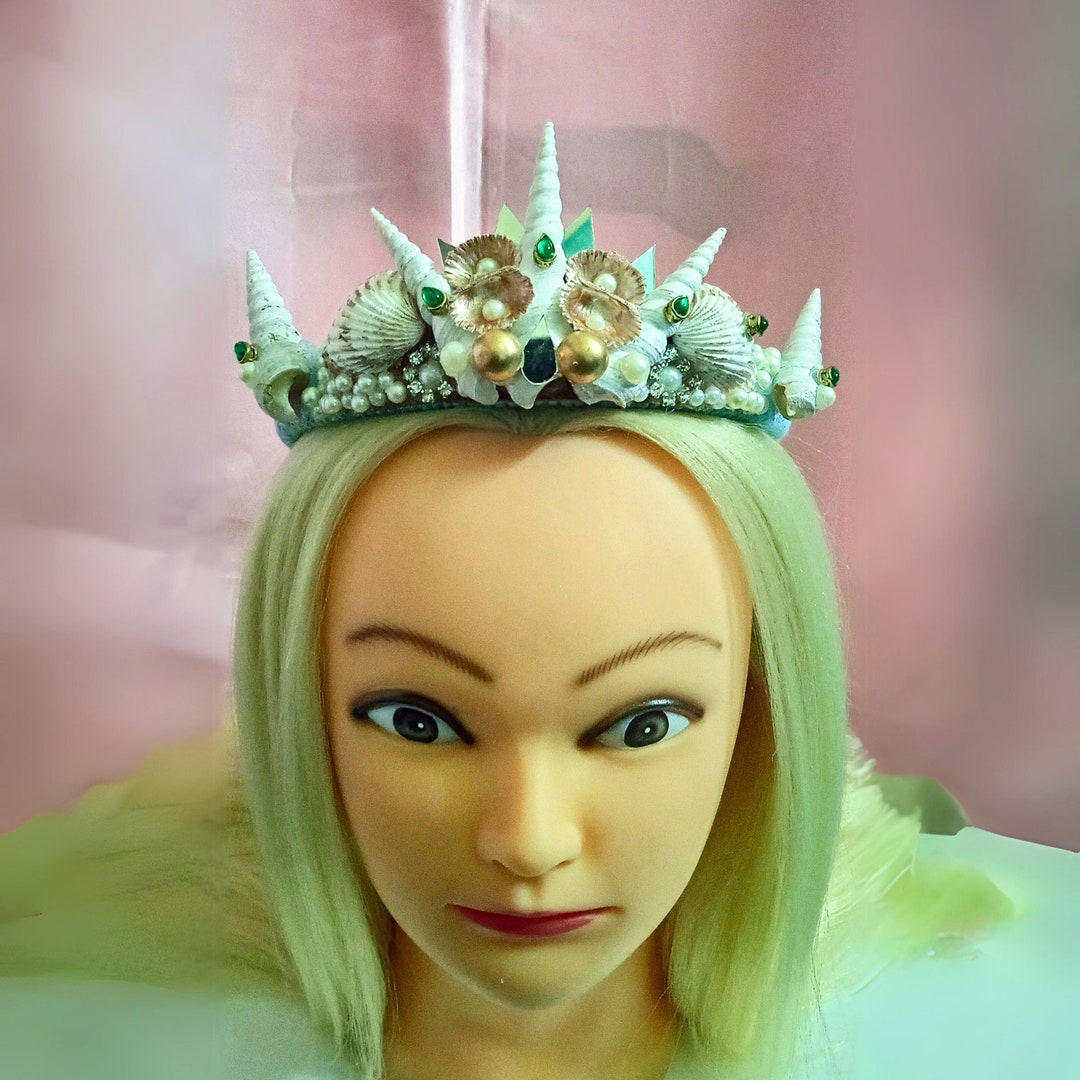 Seashell Mermaid Minimalist Wedding Crown Mermaid Goddess Bridal Crown ...