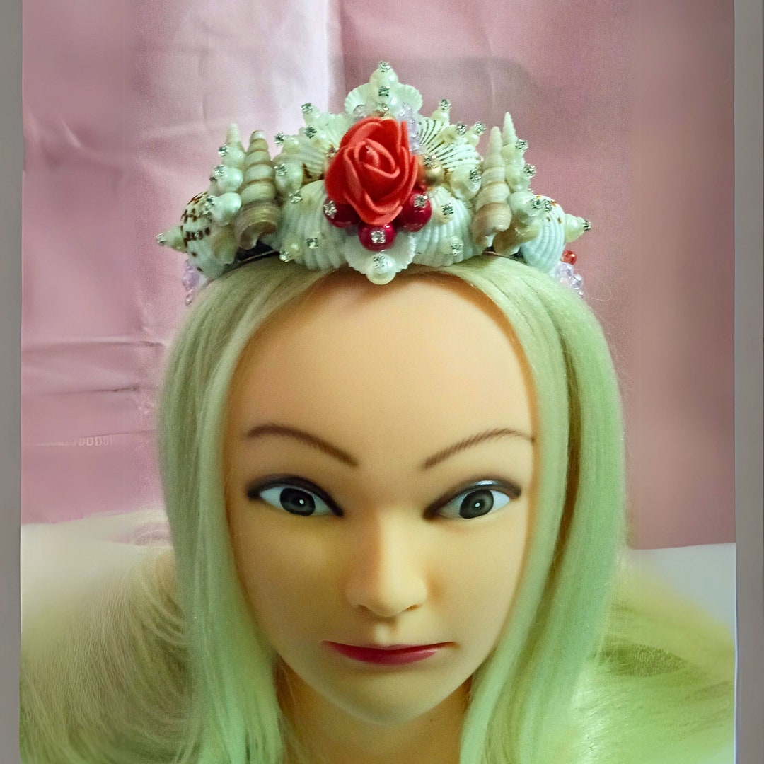 Seashell Mermaid Goddess Crown for Festival Handmade Shell Mermaid ...