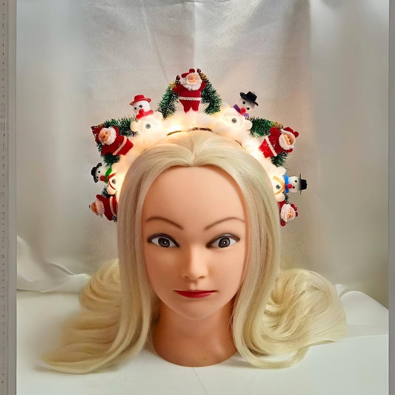 Beautiful Funky Christmas Tree Light-up Headband for Festival Outfit ...