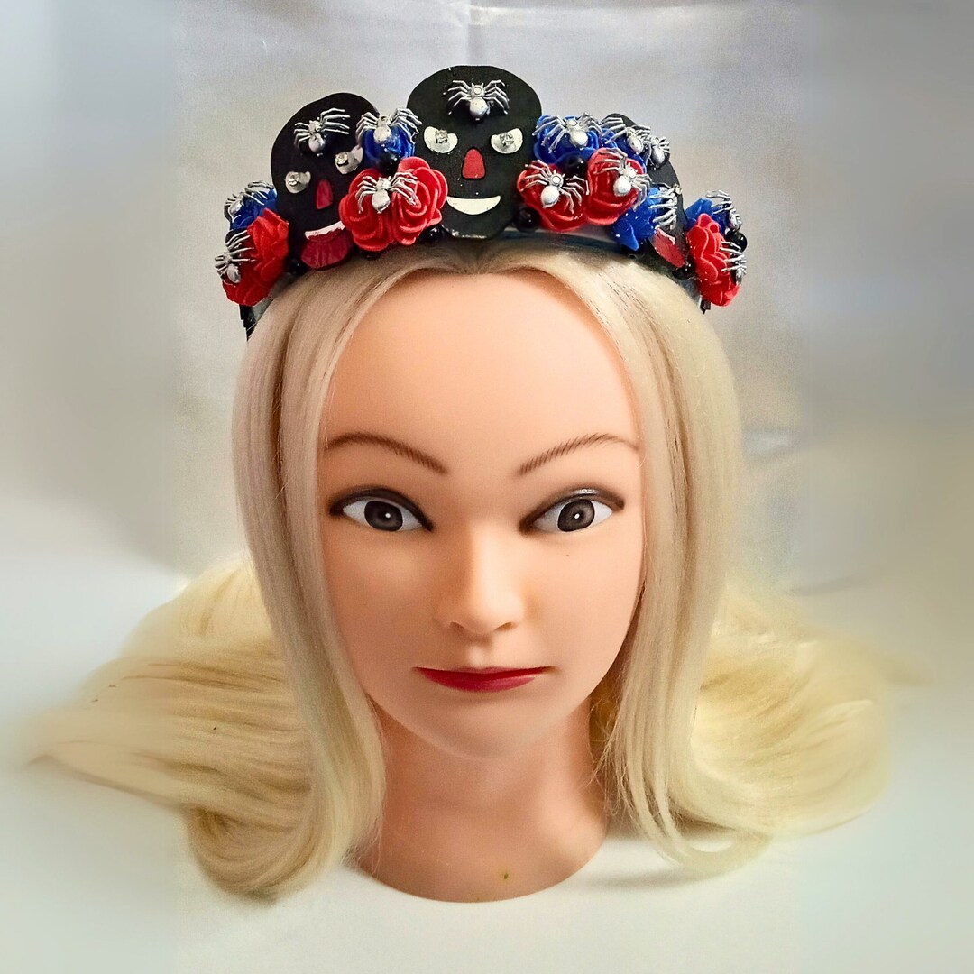 Scary Halloween Skull Floral Headband for Women Halloween Party ...