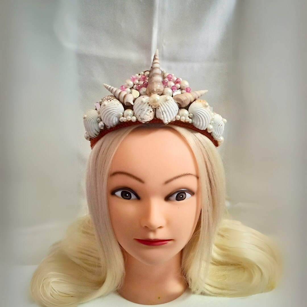 Seashell Crown for Girls, Crown for Anniversary, Beach Wedding Crown ...
