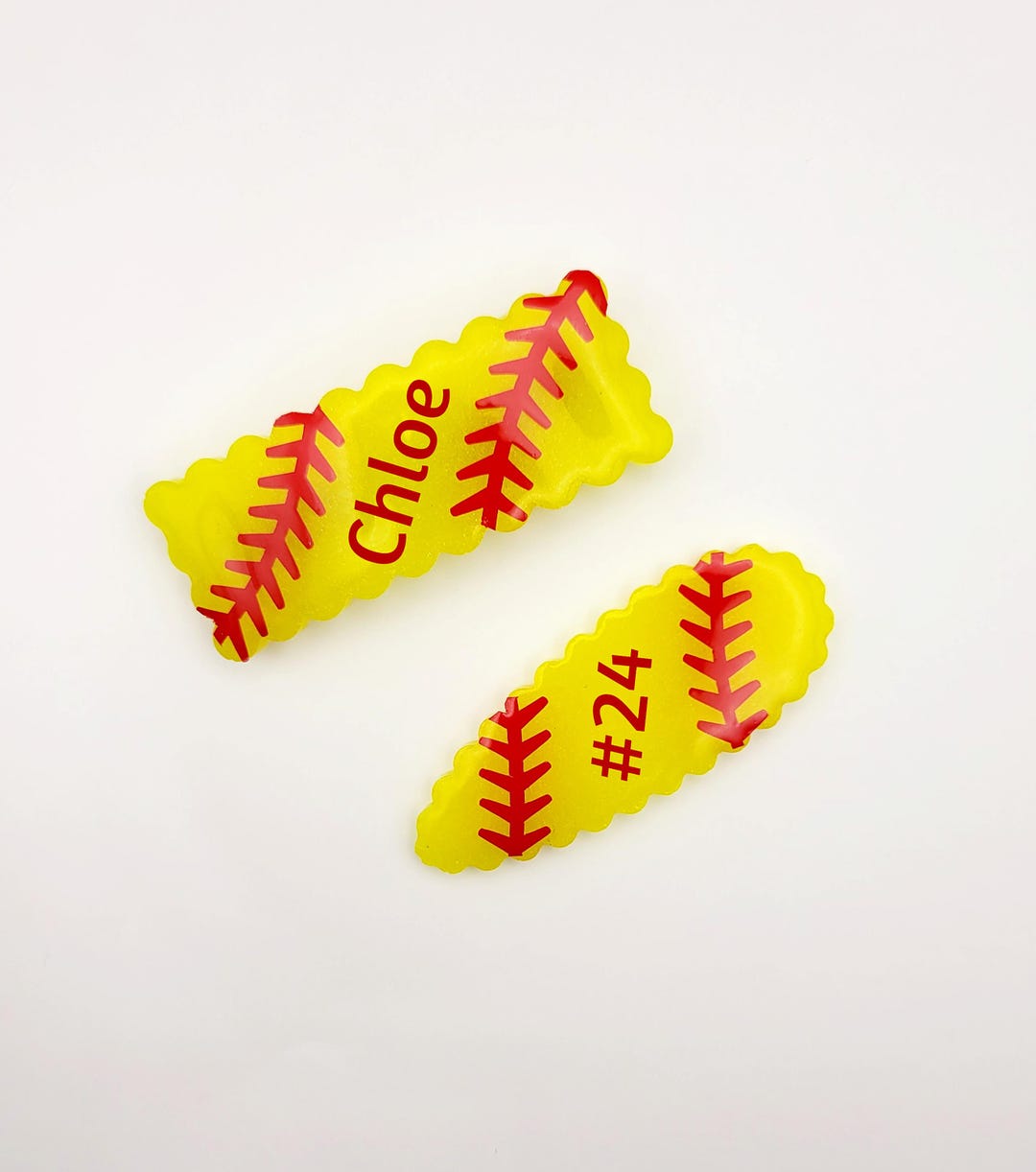 Softball Girl Resin Hair Clip, Team Hair Clips, Personalizable - Etsy