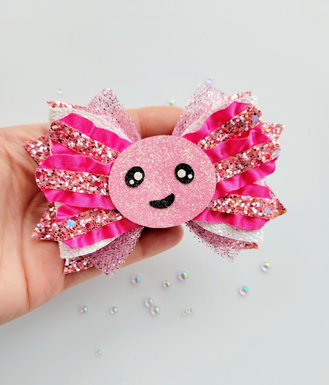 Axolotl Hair Bow, Unique Hair Bow - Etsy