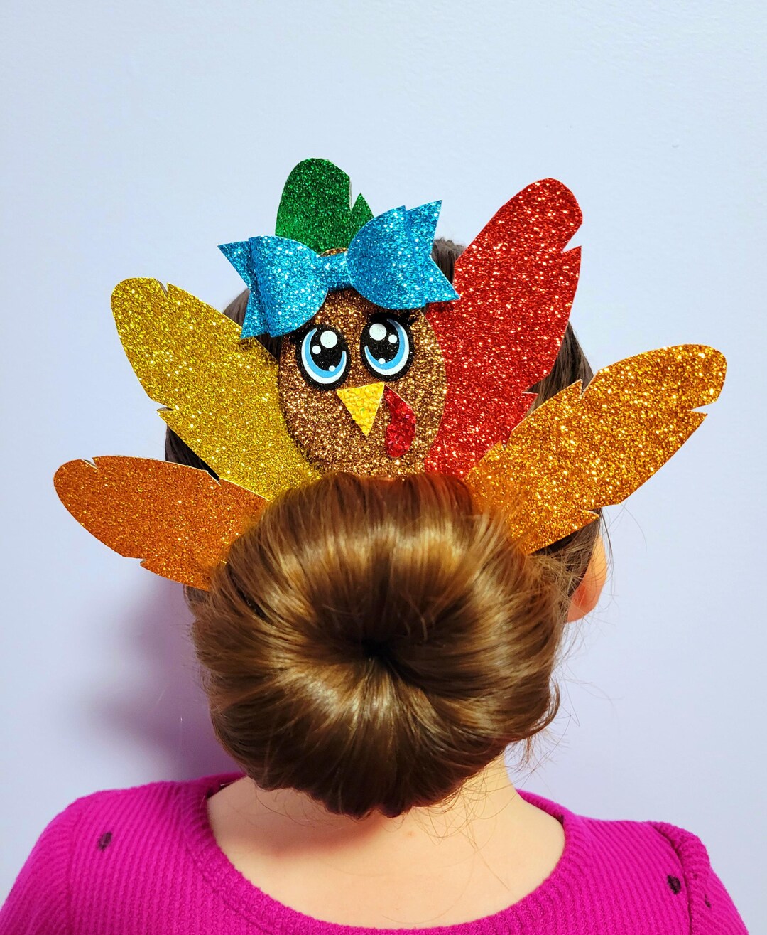 Turkey Hair Bun Clip: Thanksgiving Hair Accessory - Etsy