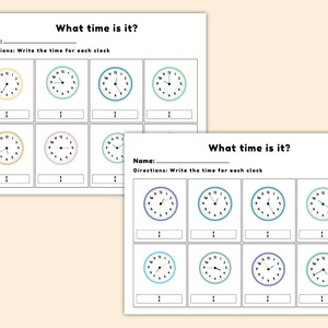 Telling Time Printable Kids | Learning Time | Time Telling Worksheets ...