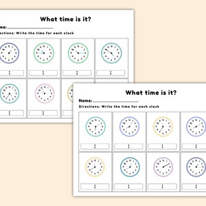 Telling Time Printable Kids | Learning Time | Time Telling Worksheets ...