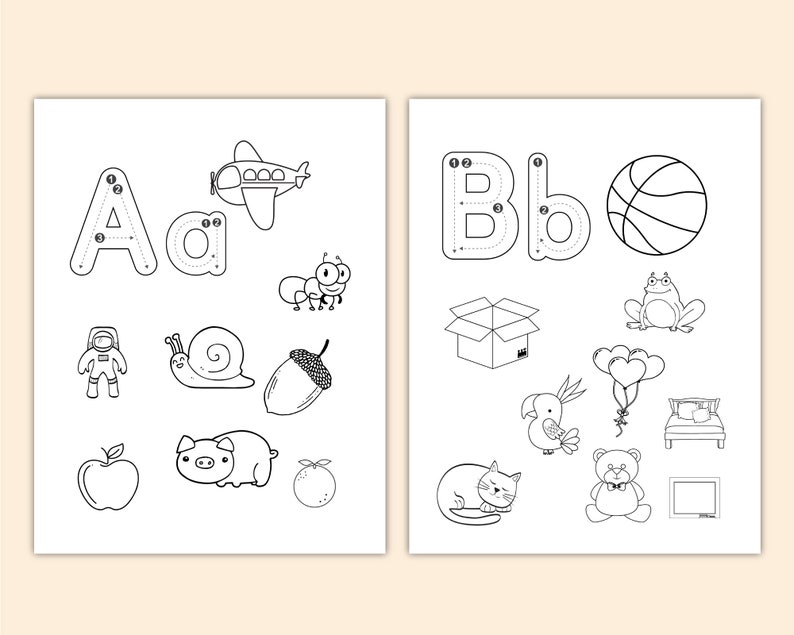 Preeschool Alphabet Coloring Pages Worksheets Kindergarten Activity ...