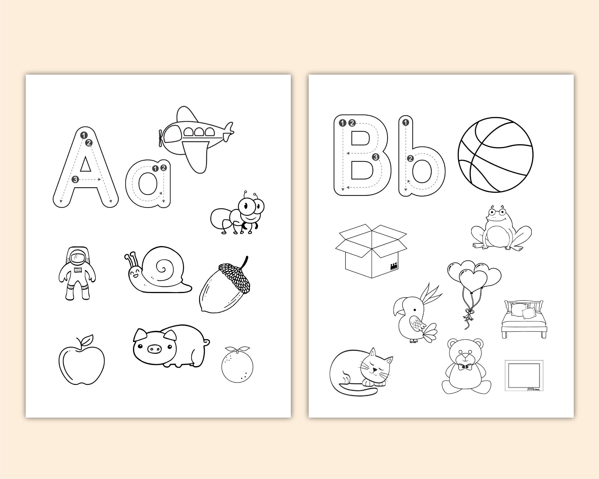 Preeschool Alphabet Coloring Pages Worksheets Kindergarten Activity ...