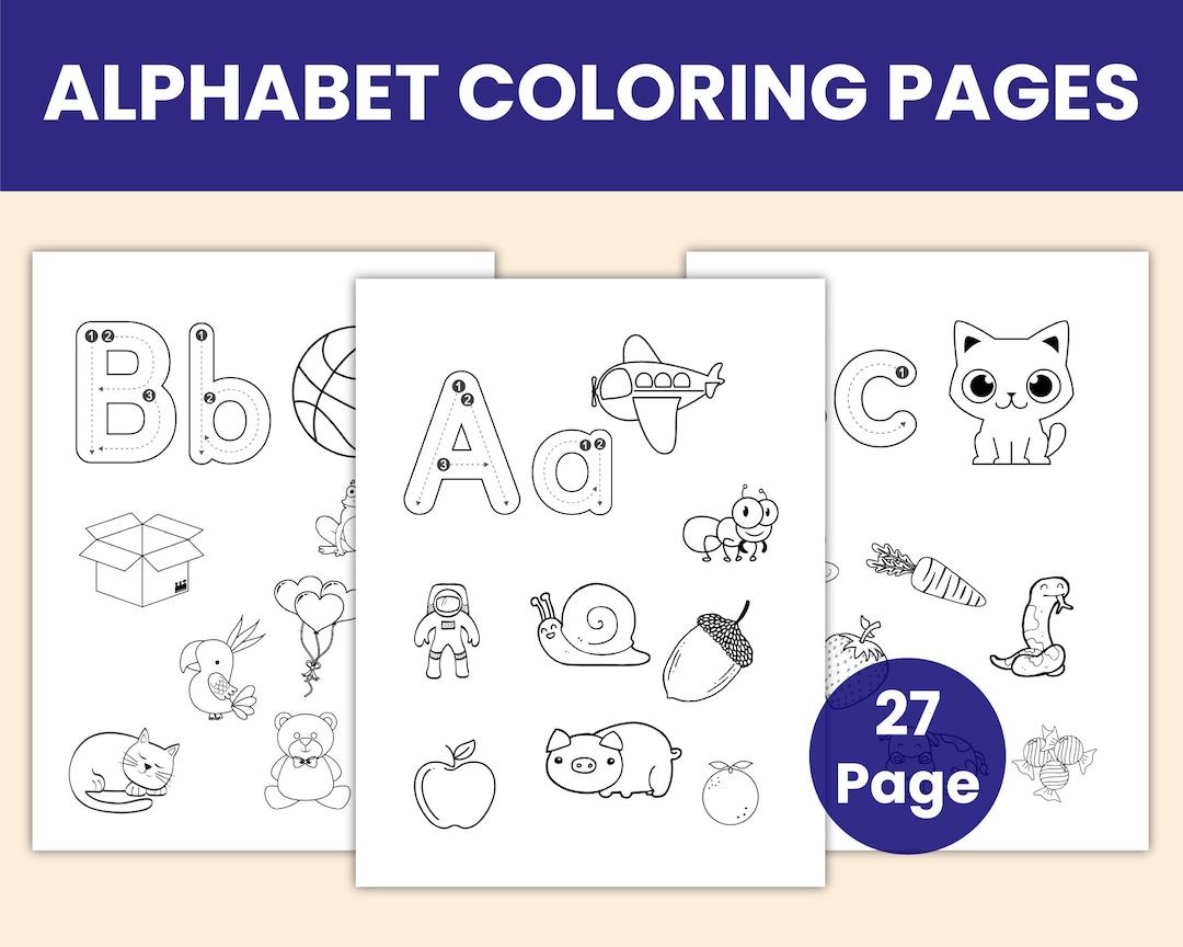 Preeschool Alphabet Coloring Pages Worksheets | Kindergarten Activity ...